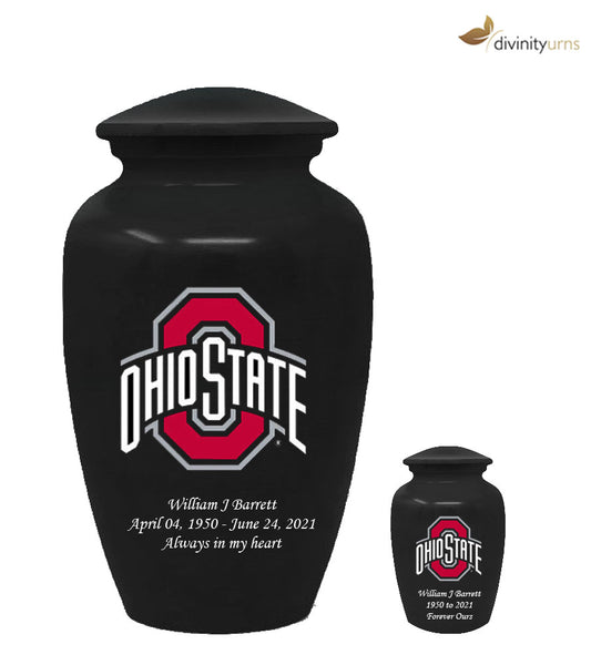 Ohio State Football Collegiate Classic Urn - Black Funeral Urn ...
