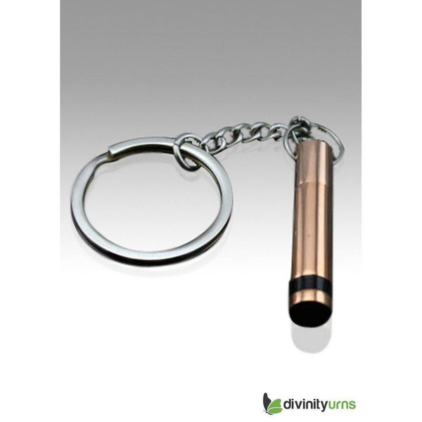 Copper Cylinder Cremation Keepsake Key Chain, , Divinity Urns, copper-